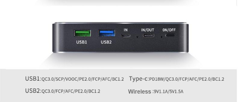 Wireless Charger Graphene Battery Mobile 10000mAh Power Bank - Buy ...